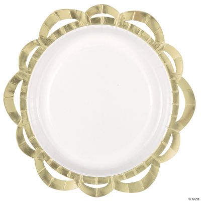 Elegant Valentine White Lace Edge 10" Plates w/ Foil Stamping - 8ct ...