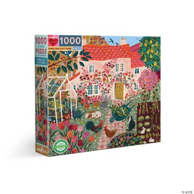 eeBoo English Cottage 1000‑Piece Square Jigsaw Puzzle