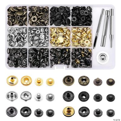 120 Snap Fasteners Kit: 12.5mm Metal Buttons with Tools for Clothes ...