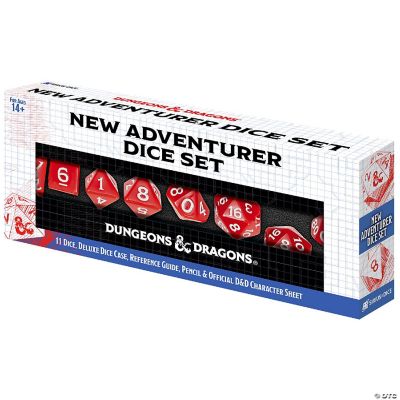 Dungeons & Dragons D&D New Adventurer Dice Set, Red - 11 Oversized RPG ...