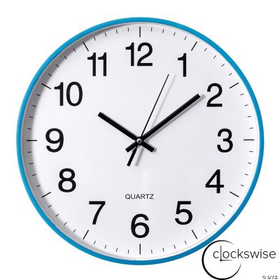 Clockswise Blue 12-In Analog Clock | Oriental Trading