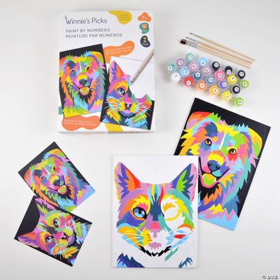 Winnie's Picks, Cat & dog Paint by Numbers for Kids, Two 7x9.5" boards ...