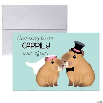 AmandaCreation Cappily Ever After Capybara Folded Wedding Card for ...