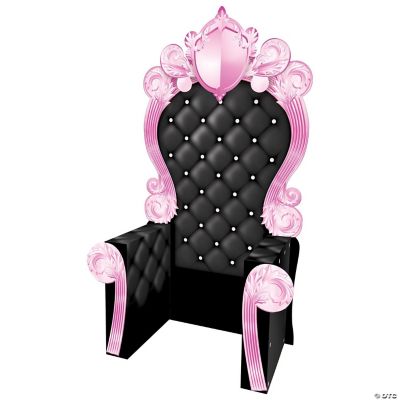 Beistle - 7' 1¾" x 3' 9¼" Pink Black 3-D Prom Throne Prop - 4 Pack ...