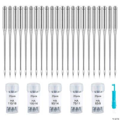100 PCS Sewing Machine Needles, Assorted Sizes 65/9 to 110/18 ...