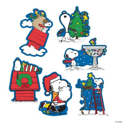 16 23 Peanuts Snoopy Woodstock Christmas Cardstock Wall Cutouts