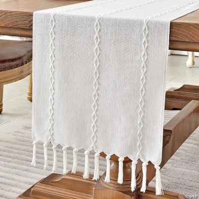 Rustic Linen Table Runner Farmhouse Style Table Runners 72 Inches Long