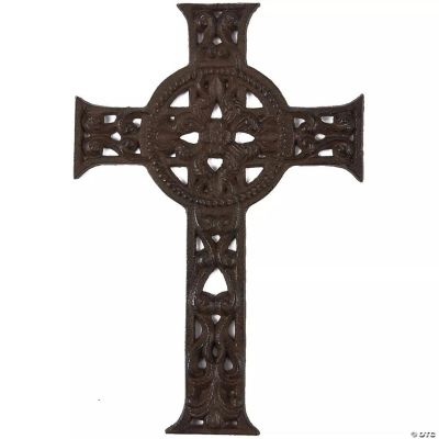 Wrought Iron Celtic Cross for Wall Decor, Easter Iron Cross- 11.5x7.7x0 ...