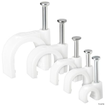 500-Pack Round Staple Cable Wire Clips for Wall Mounting, Extension ...
