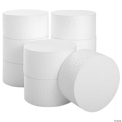 9 Pack Foam Circles for Crafts, Polystyrene Cylinders for Floral ...