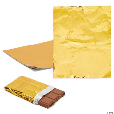 100 Pieces Gold Foil Chocolate Wrapper for DIY Caramels, Sweets, 6 x 7. ...