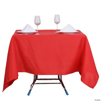 6 pcs 70 x 70" SQUARE POLYESTER Tablecloths Wedding Table Linens for ...
