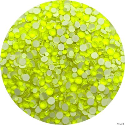 Glitter Heart Co. - 90's Yellow - Neon Yellow Flatback Glass ...