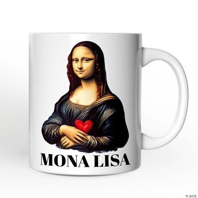 Valentine Style Mona Lisa Mug, Leonardo da Vinci Vintage Art Lover Gift ...
