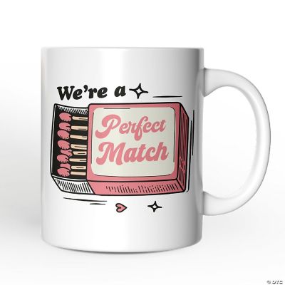 We're a Perfect Match Mug for Couple, Retro Cute Gift, OrnamentallyYou ...