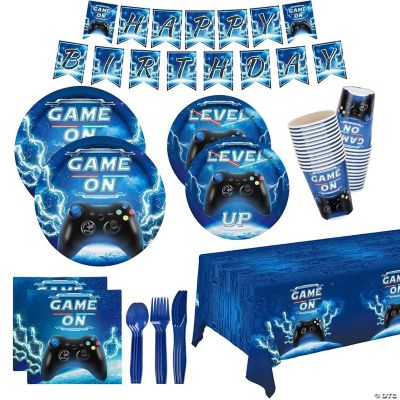 Video Game Party Set: Plates, Cups, Napkins, Cutlery, Banner & More for ...
