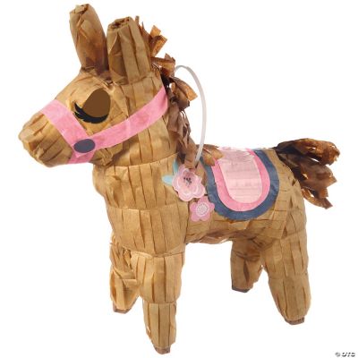 5 1/2" x 7" Mini Light Brown Saddle Up Horse Piñata Decoration ...