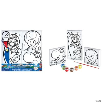 8 1/4" x 9 1/4" Super Mario Bros™ Paint Your Own Canvas Set - 3 Pc ...