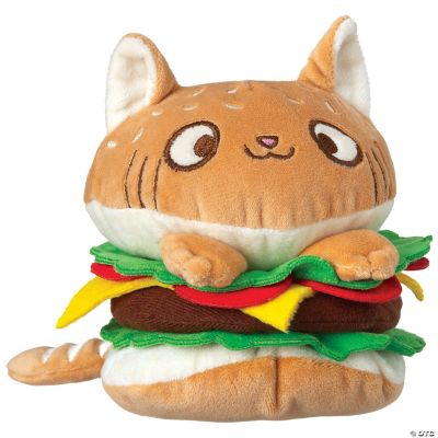5 1/4" Kitty Cat Cheeseburger Stuffed Character | Oriental Trading