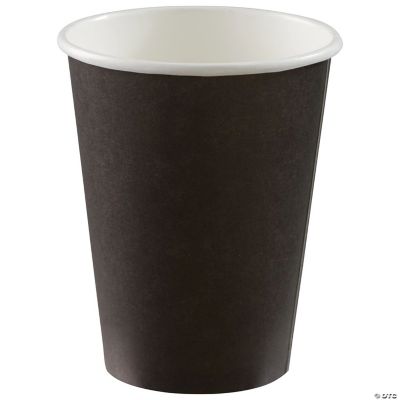 3 1/2" 12 oz. Bulk 50 Ct. Jet Black Disposable Paper Cups | Oriental ...