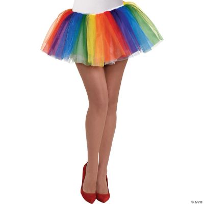 Bright Color Rainbow Pride Polyester Dress-Up Tutu | Oriental Trading