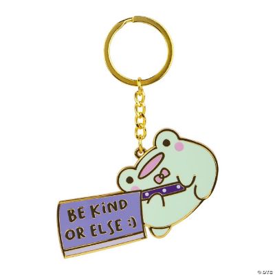 Rainylune Friend the Frog Be Kind or Else Enamel Keychain | Oriental ...