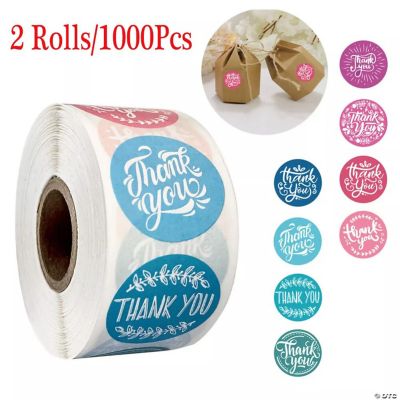1000Xthank You Sticker Roll Boutique For Business Packaging Mailer Seal ...