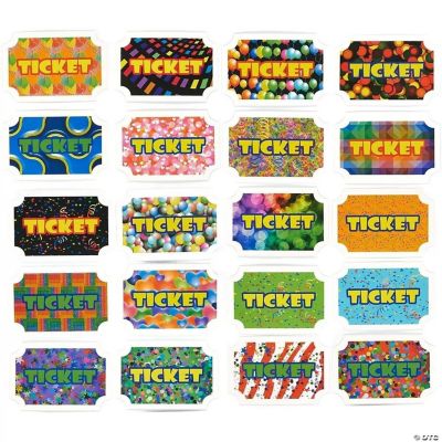 100-Pack Prize Reward Tickets For Kids, Carnival Party Supplies, 4 ...