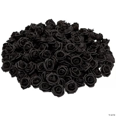 200 Pk Black Roses Artificial Flowers For Decoration, Fake Foam Rose ...