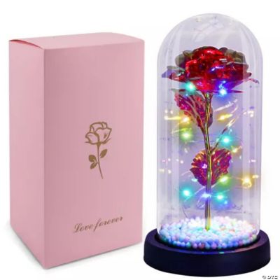 Led Eternal Galaxy Rose In Glass Enchanted Forever Flower Valentine'S ...