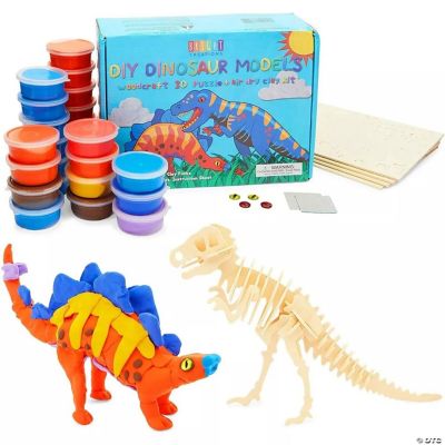 Air Dry Modeling Clay Kit For Kids, Build Your Own Dinosaur, T-Rex ...