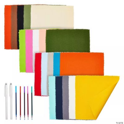 20 Embroidery Cloth Fabric Squares With 5 Water Soluble Pen For Diy ...