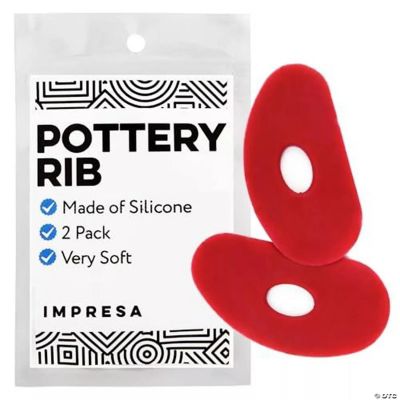 Soft Ribs For Pottery - Pack Of 2, Ultra-Soft, Red Silicone Shaping ...