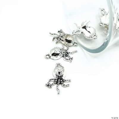 20 Pcs Silver Octopus Charms | Oriental Trading