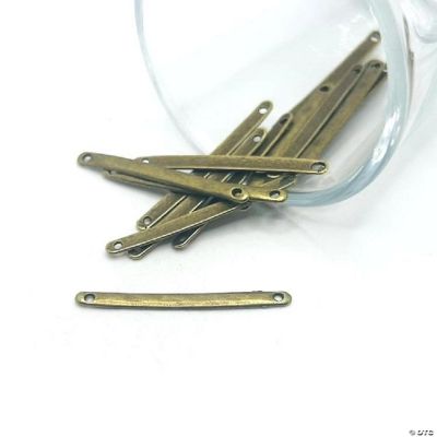 20 Pcs Bronze 3x33mm Bar Connectors | Oriental Trading