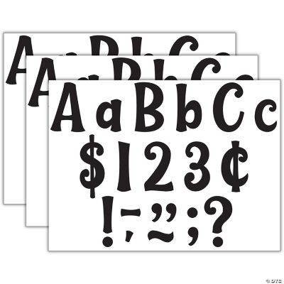 Teacher Created Resources Black 4" Wild Whimsy Letters Combo Pack, 270 Per Pack, 3 Packs ...