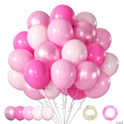 240Pcs Pink Balloon Kit w/ Metallic, Chrome, Pearl & Hot Pink for Party ...