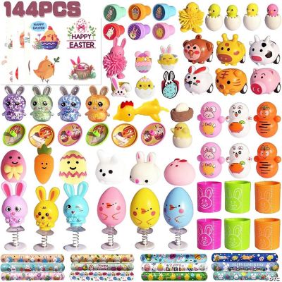 AMITY 114 pcs Multicolor Easter Egg Stuffers for Kids