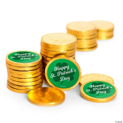 St. Patrick's Day Candy Chocolate Coins with Stickers by Just Candy (87 ...