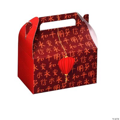 Chinese Paper Treat Boxes 20 Pack S 6.25" X 3.75" X 3.5" | Oriental Trading