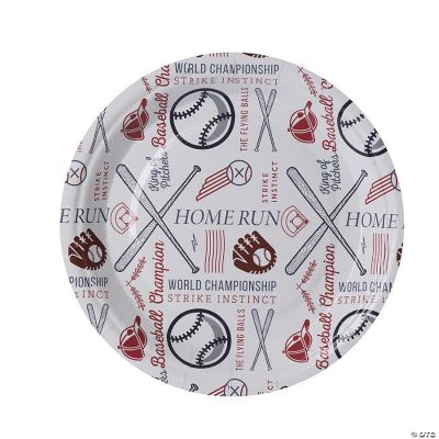 Baseball Themed Paper Plates 100 Pack 7" | Oriental Trading