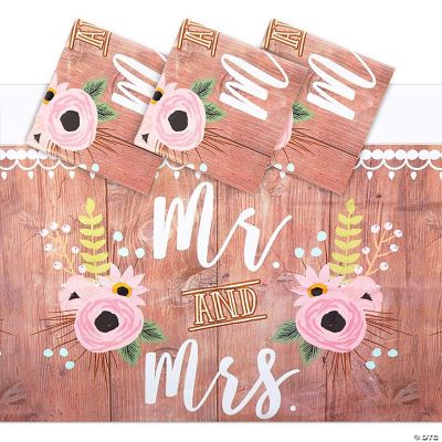 3 Pack Rustic Plastic Tablecloth for Weddings (54 x 108 in) | Oriental ...