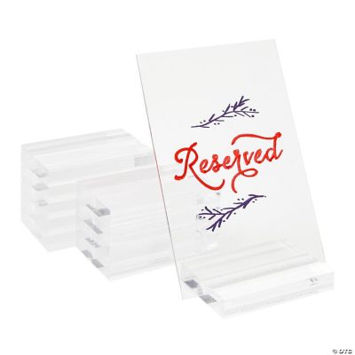 10 Pack Clear Table Number Holders for Weddings, Acrylic Place Card ...