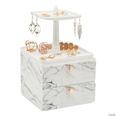 Marble Makeup Organizer with Rose Gold Trim | Oriental Trading