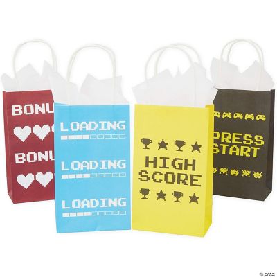 24-Pack Medium Video Game Party Favor Paper Gift Bags for Kids Birthday ...