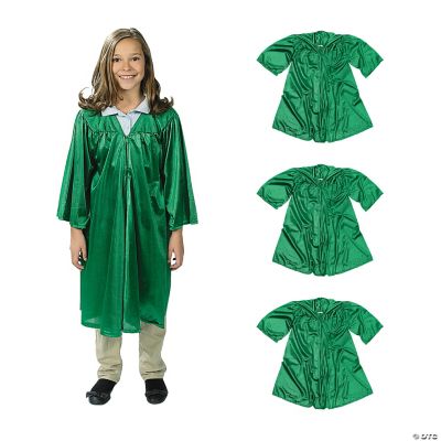 Bulk 12 Pc. Kids Green Shiny Elementary School Graduation Polyester ...