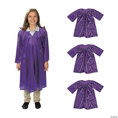 Bulk 12 Pc. Kids Purple Shiny Elementary School Graduation Polyester ...