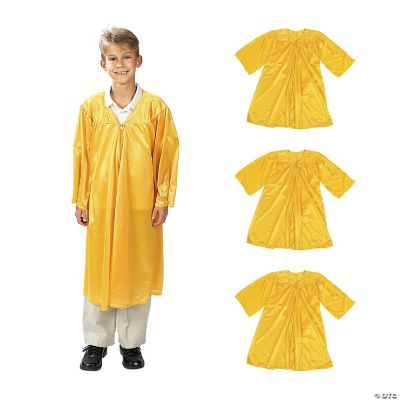 Bulk 12 Pc. Kids Yellow Shiny Elementary School Graduation Polyester ...