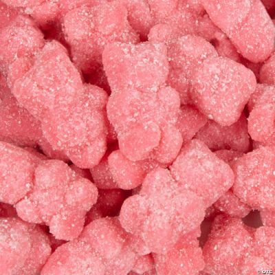 90 Pcs Pink Candy Sugar Coated Gummy Bears (1 lb - Approximately 90 Pcs ...