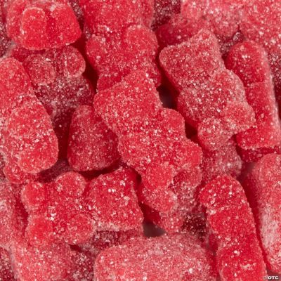 90 Pcs Red Candy Sugar Coated Gummy Bears (1 lb - Approximately 90 Pcs ...
